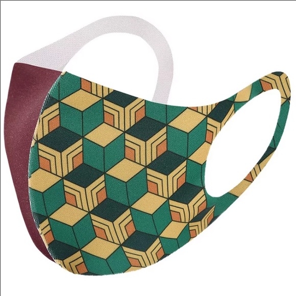 Accessories | Demon Slayer Hashira Giyuu Tomioka Geo Block Pattern ...